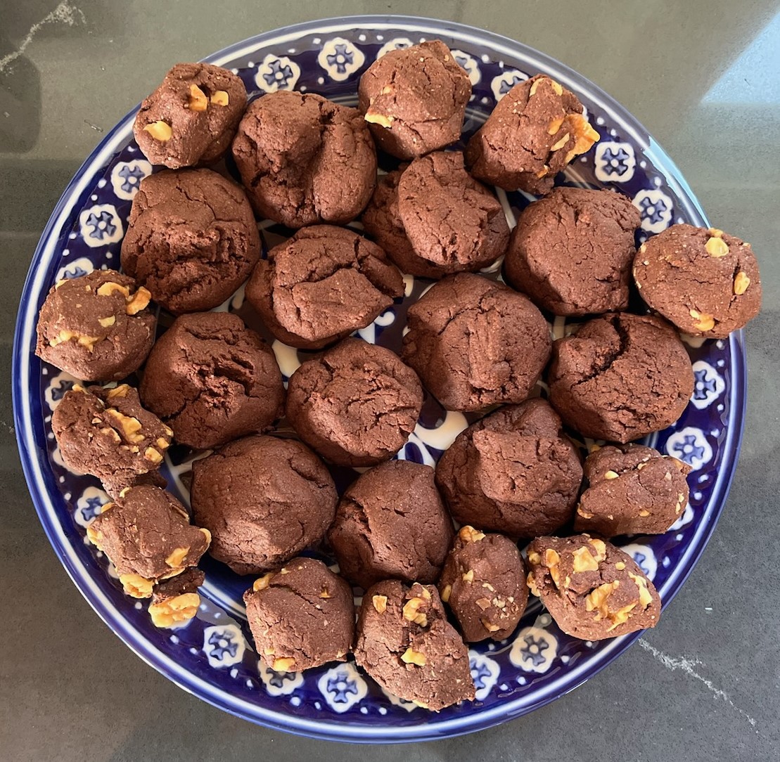 chocolate walnut cookies – haikuveg